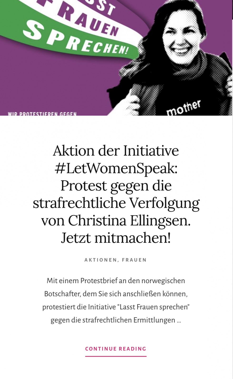Initiative "Lasst Frauen Sprechen!" - Feministische Aktionsgruppe
